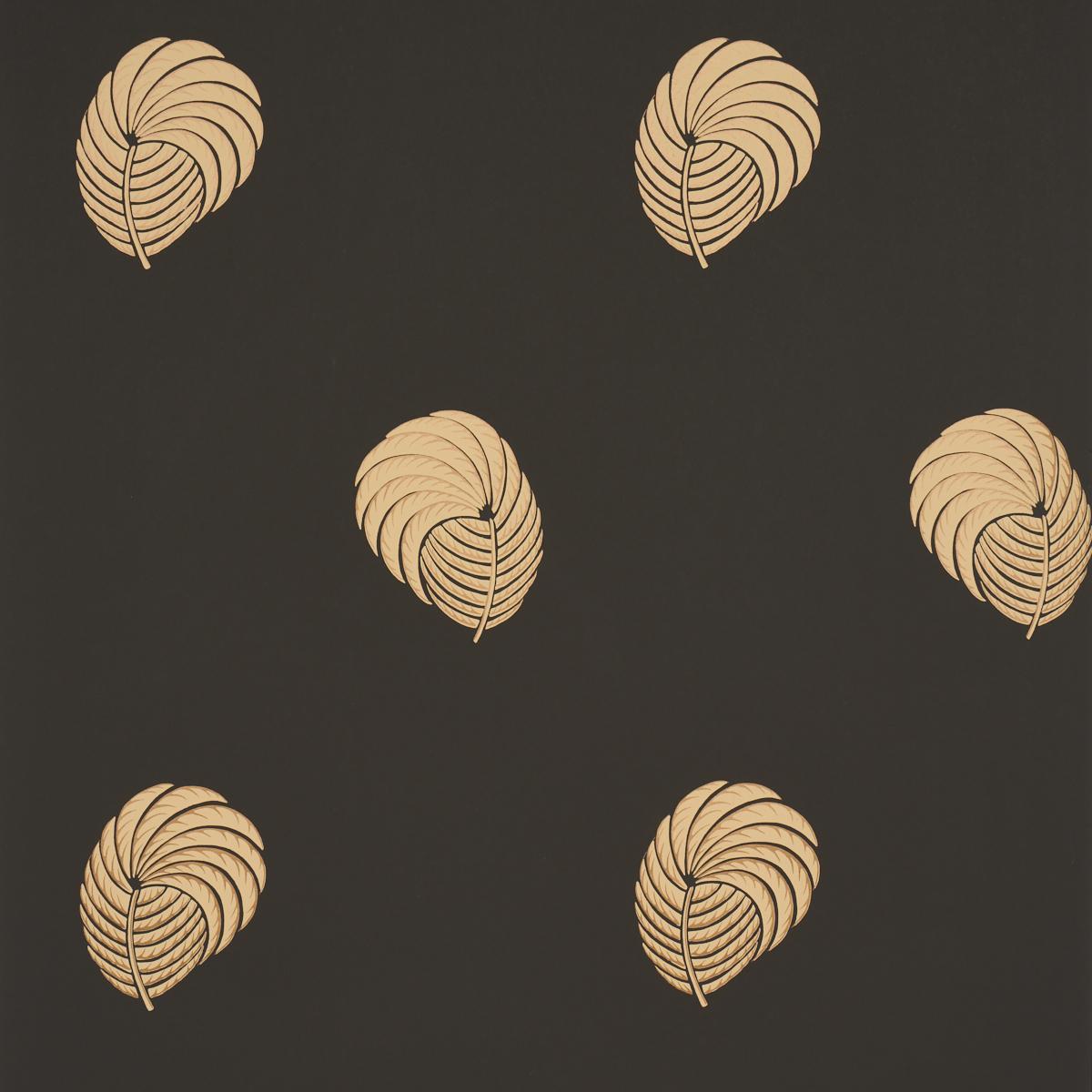 SAMPLE - Schumacher Royal Plume Wallpaper In Carbon | Chairish