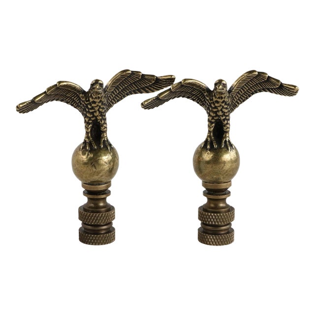 Eagle Lamp Finials - a Pair | Chairish