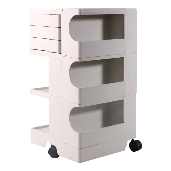 White Boby Cart by Joe Colombo for Bieffeplast | Chairish