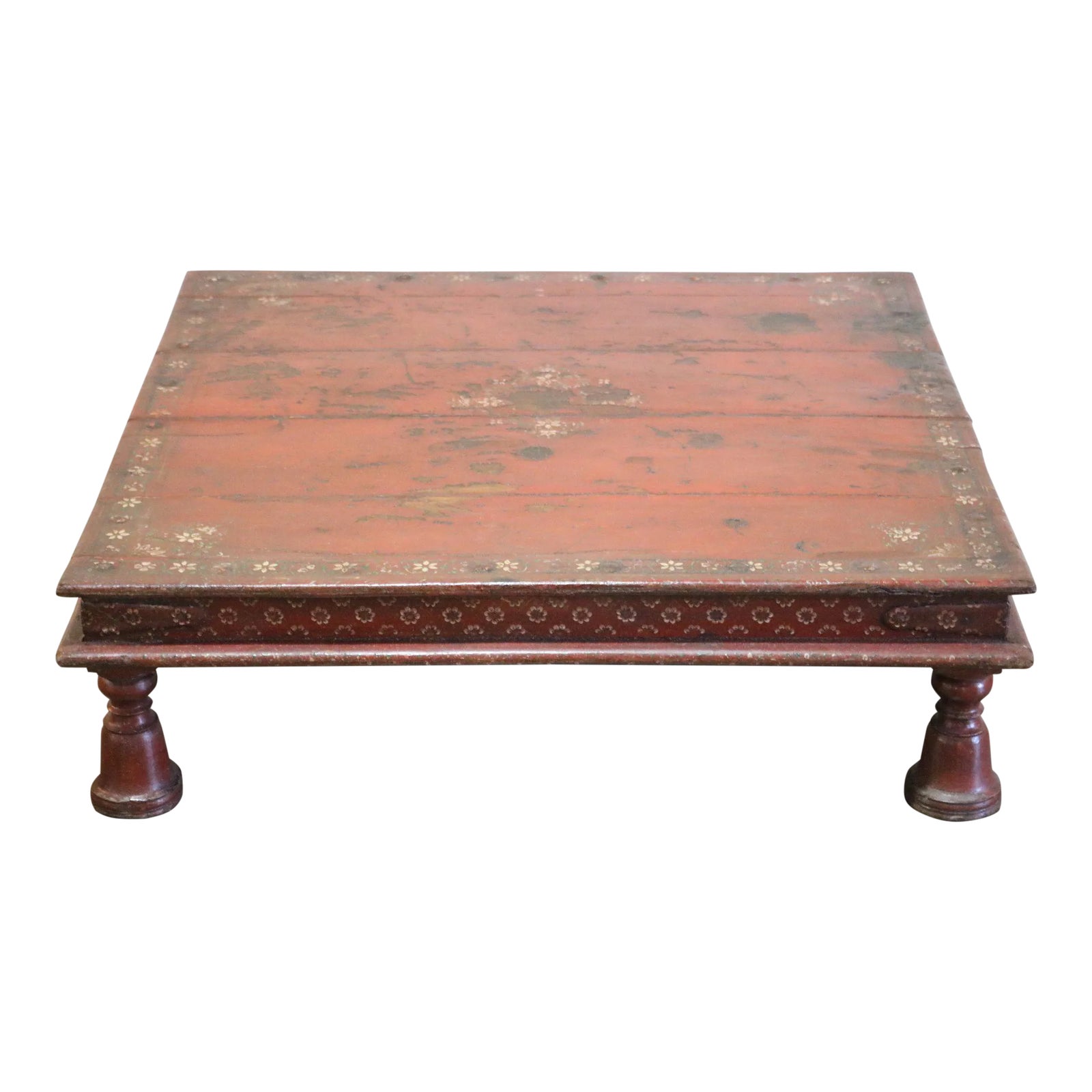 Early 19th Century Indian Red Bajot Table | Chairish
