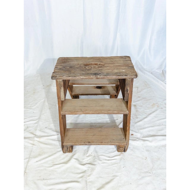 Early 20th Century Wood Step Stool | Chairish