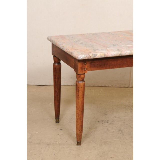 Antique English Tables with Spectacular Marble | Chairish