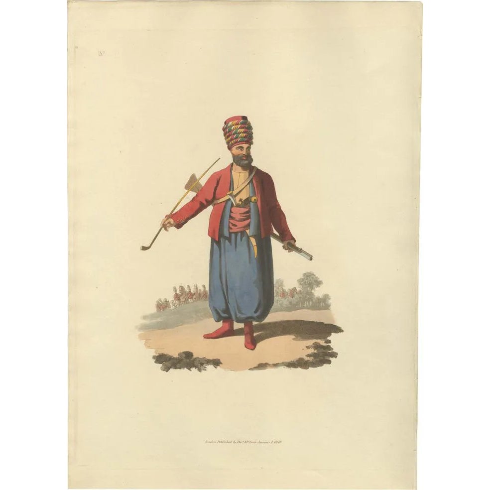 Spahi in Military Costume, 1818, Paper | Chairish