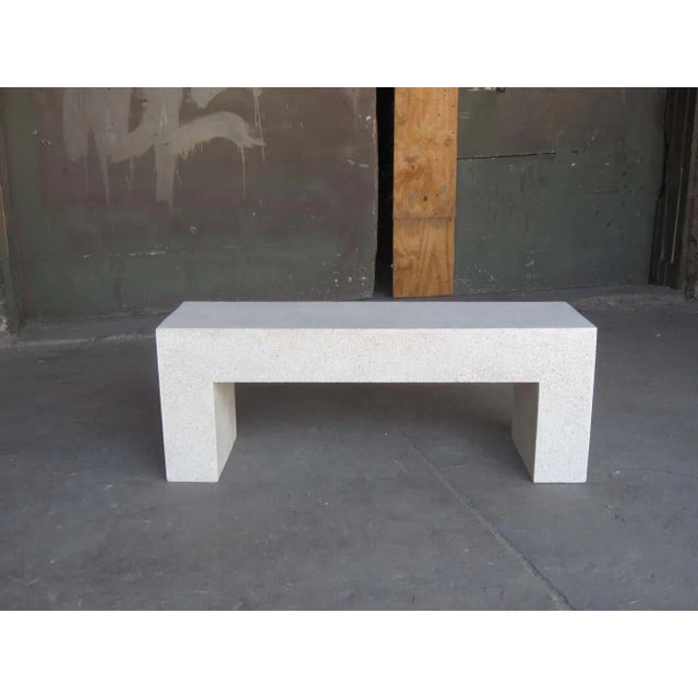 Cast Resin 'Aspen' Bench, Natural Stone Finish by Zachary A. Design ...