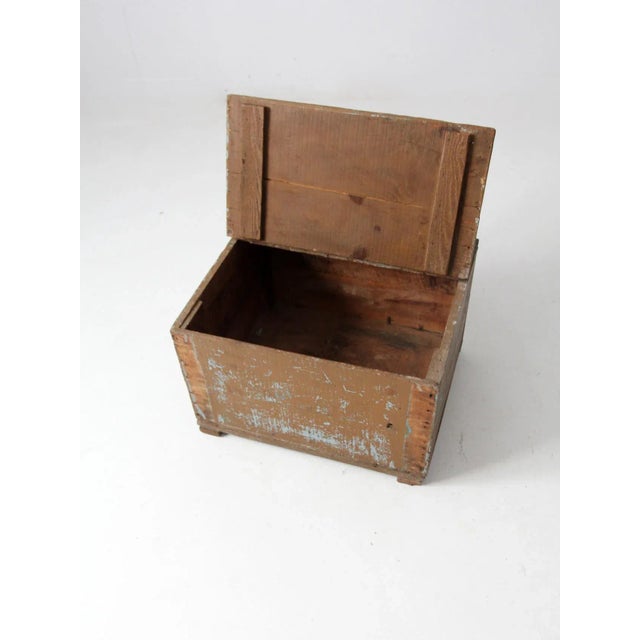 Vintage Rustic Wooden Box | Chairish