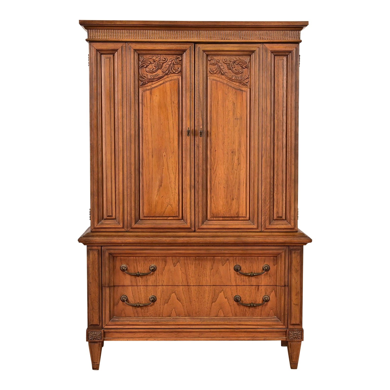 Henredon Style French Regency Louis XVI Walnut Gentleman's Chest, Circa ...