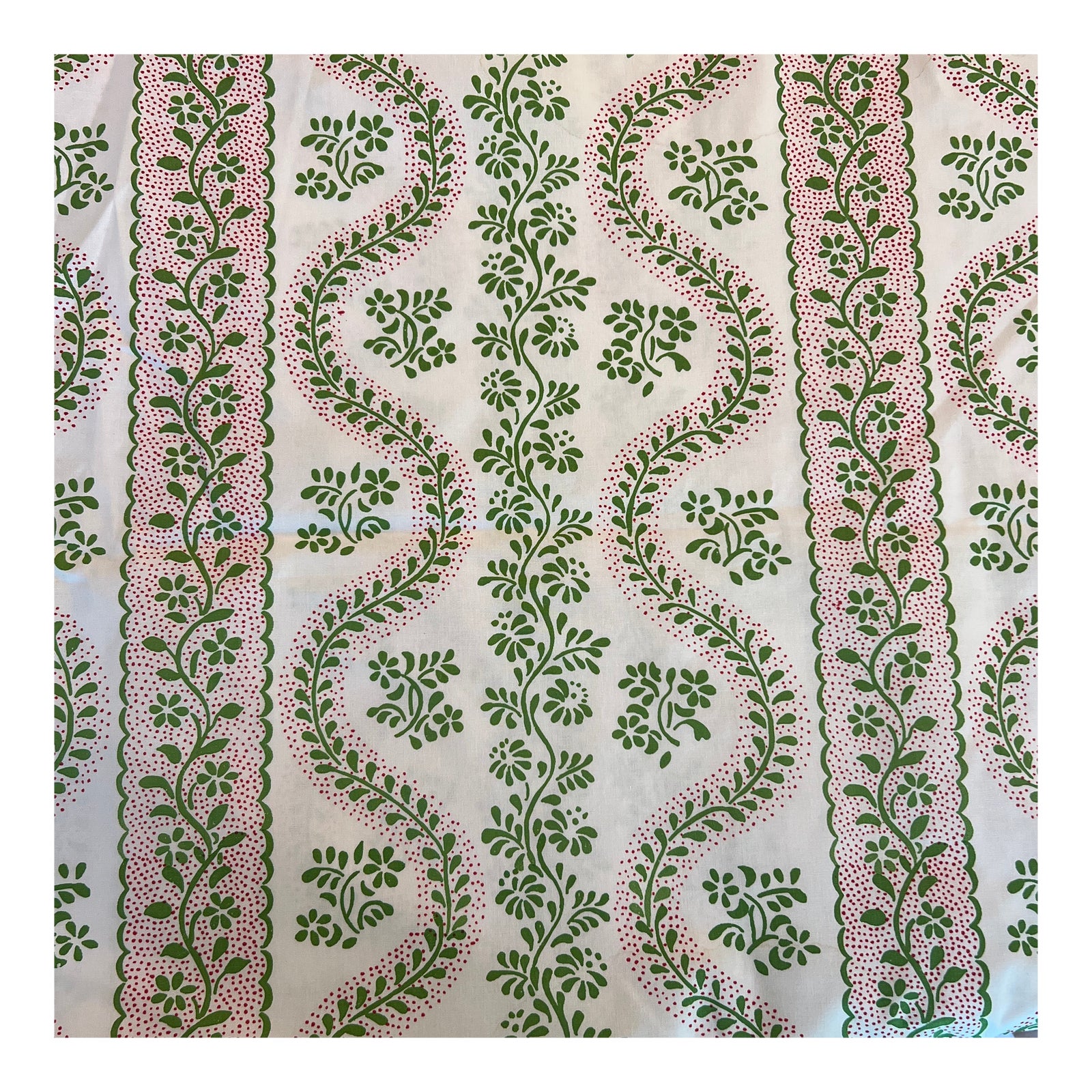 Sister Parish Custom Dolly in Red and Green Linen Cotton Fabric- 4 1/4 ...