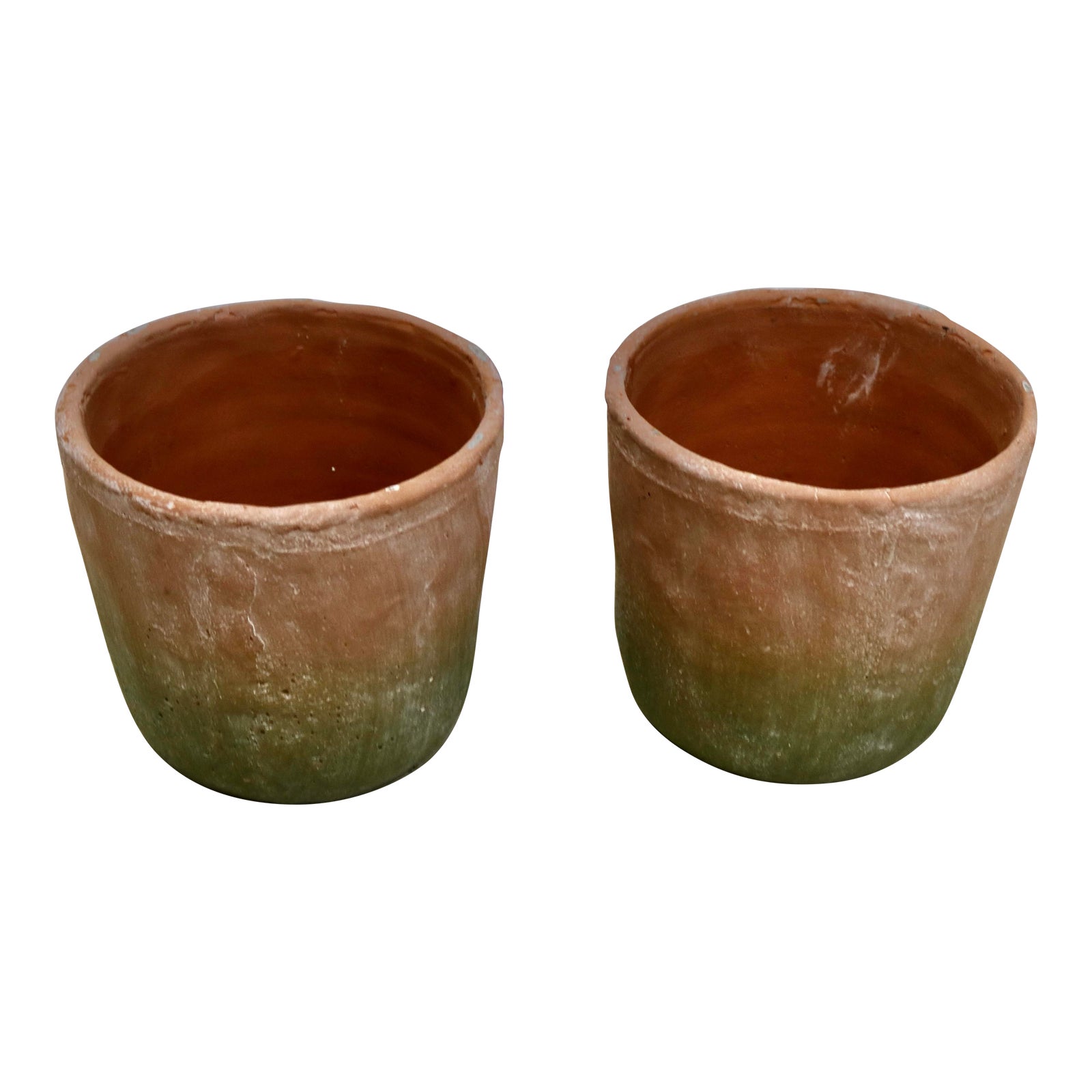 Vintage Terra Cotta Pots - A Pair | Chairish