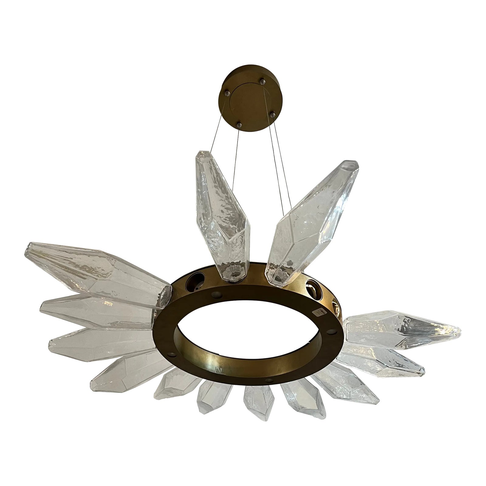 Hammerton Rock Crystal Radial Ring Chandelier | Chairish