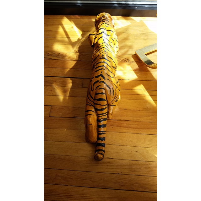 1960s Figurative Plaster Stalking Tiger Figurine | Chairish