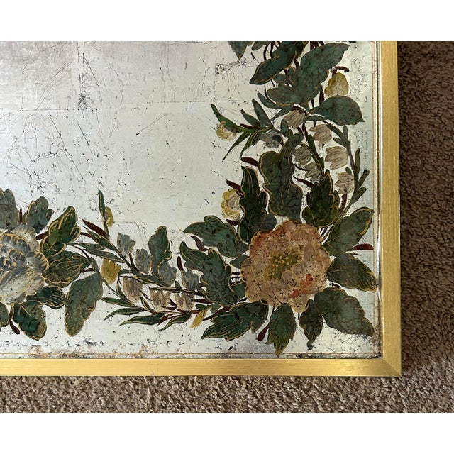 Vintage 1970’s Venitian Style Reverse Painted Decorative Mirror | Chairish