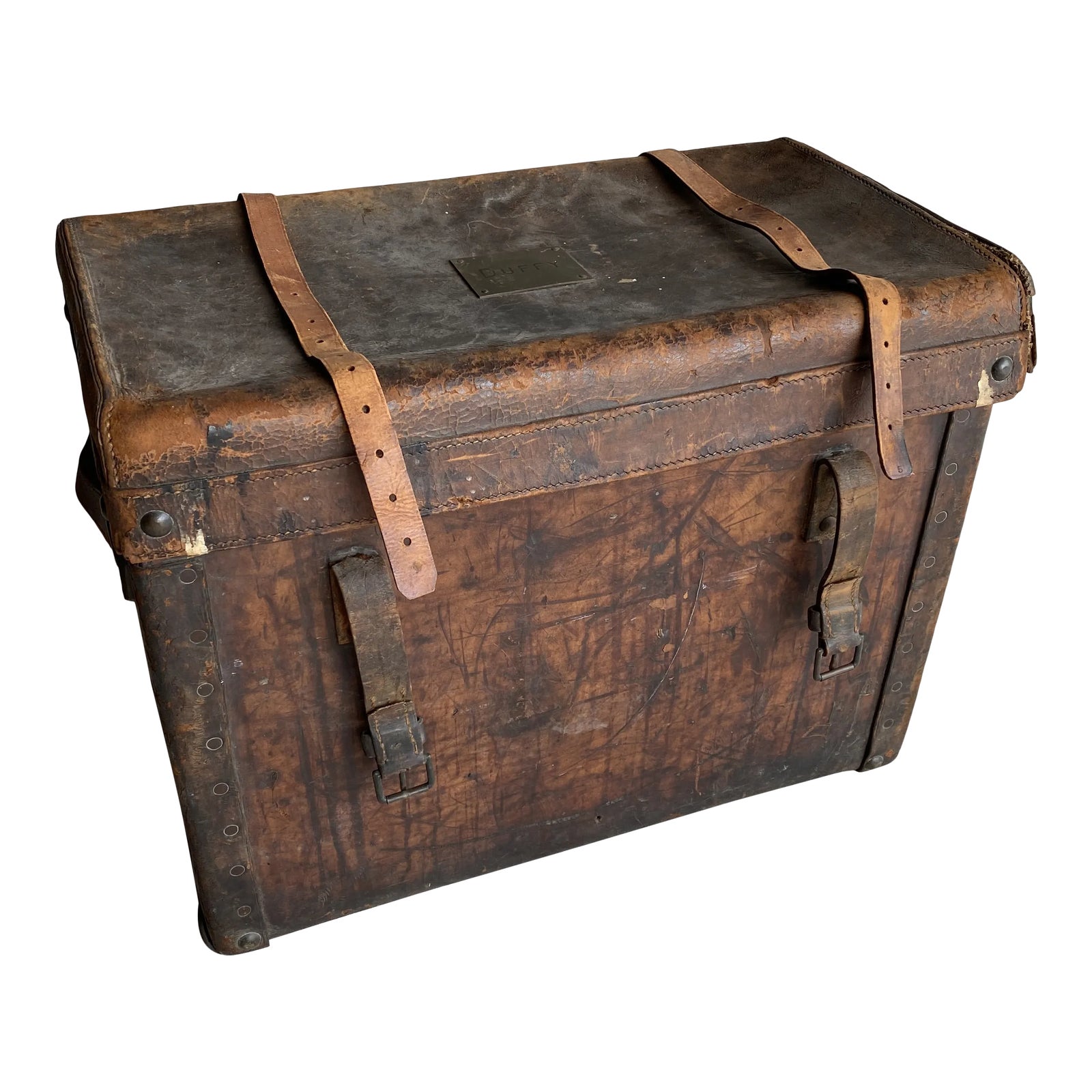 Early 20th Century Nyc East End Hotel Luggage Trunk | Chairish