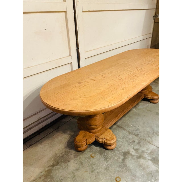 Antique English Oak Oblong Dining Table | Chairish