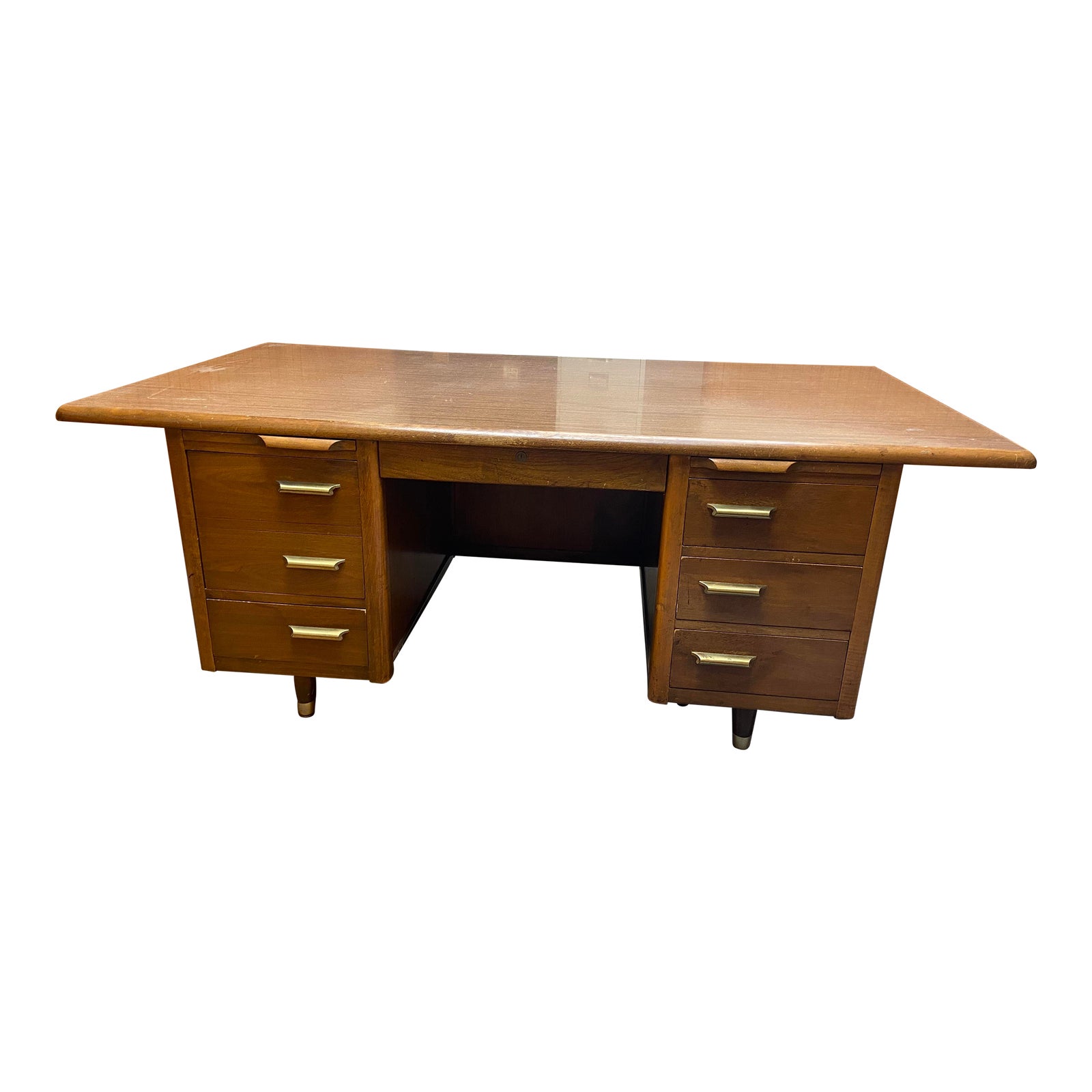 Vintage Mid-Century Modern Jasper Jofco Executive Desk | Chairish