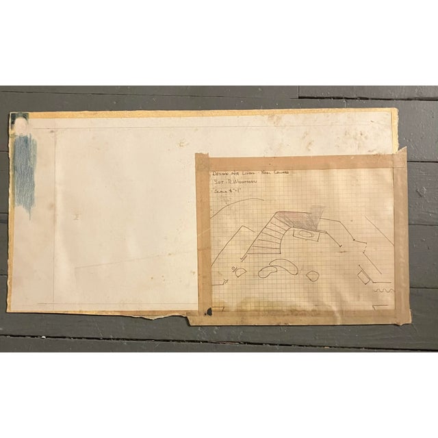 1940’s Original Noel Coward Design for Living Set Design Ink/Pastel ...