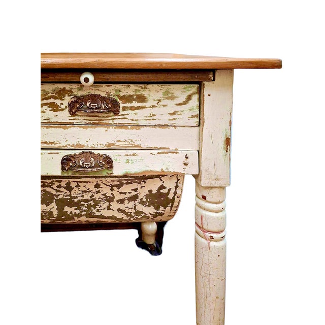 Early 20th-Century Possum Belly Baker’s Table | Chairish