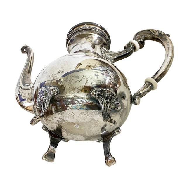 English Style Silver Tea Pot Marked 900 | Chairish