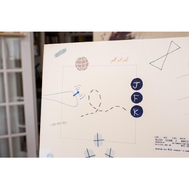 Large Original Abstract Painting on Canvas by Margot Sinclair | Chairish