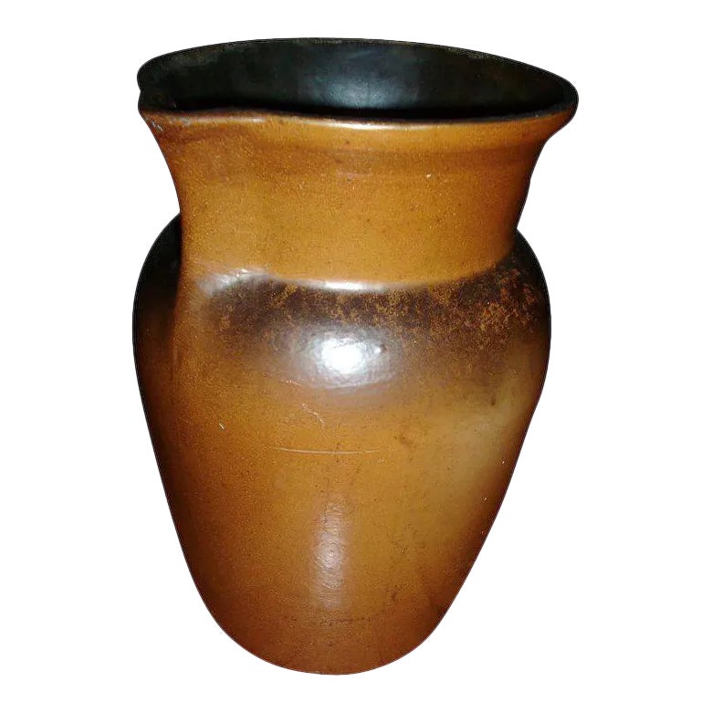 19th Century U.S. Stoneware Company Batter Pitcher | Chairish
