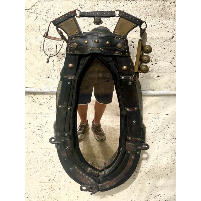 Vintage Boho Antique Horse Harness Mirror | Chairish