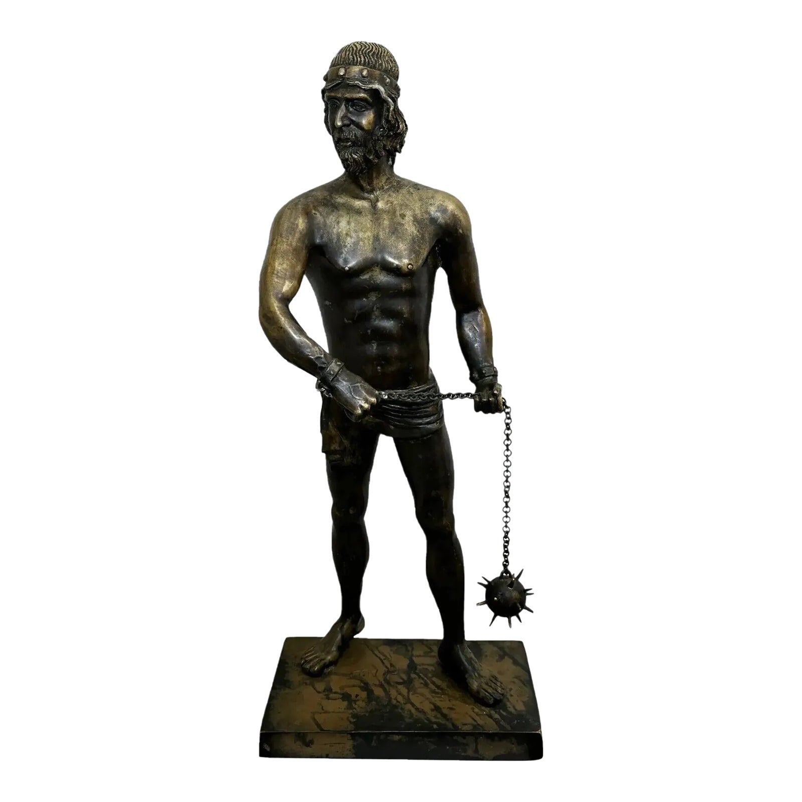 1920s French Bronze Gladiator Warrior Sculpture | Chairish