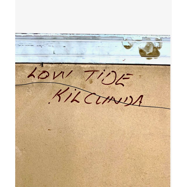 Late 20th Century Vintage Oil Painting Rocky Beach by John Balmain Low ...