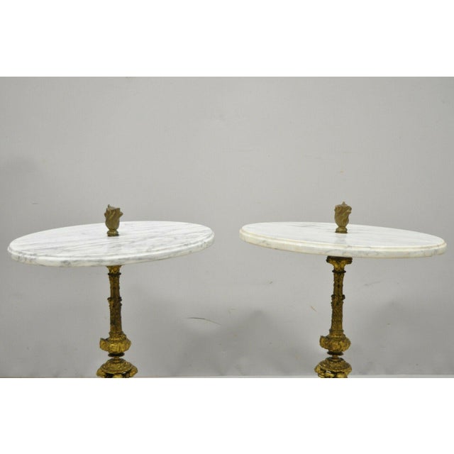 Antique Small Bronze and Marble Figural Italian Renaissance Side Tables ...
