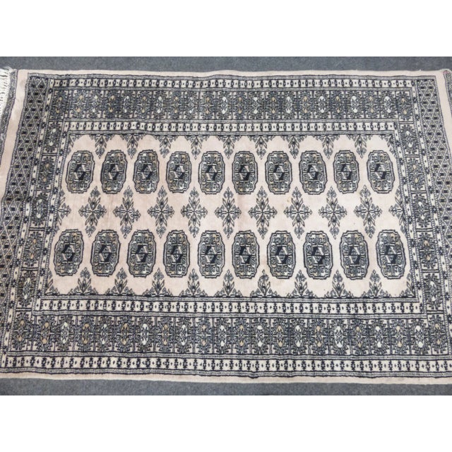 Vintage Bokara Rug Medium (1 of 2 Matching Rugs) - 3′1″ × 5′1″ | Chairish