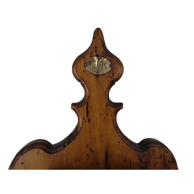 19th Century French Wooden Church Holy Water Font Stoop | Chairish