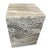 White & Grey Marble Bedside Table | Chairish