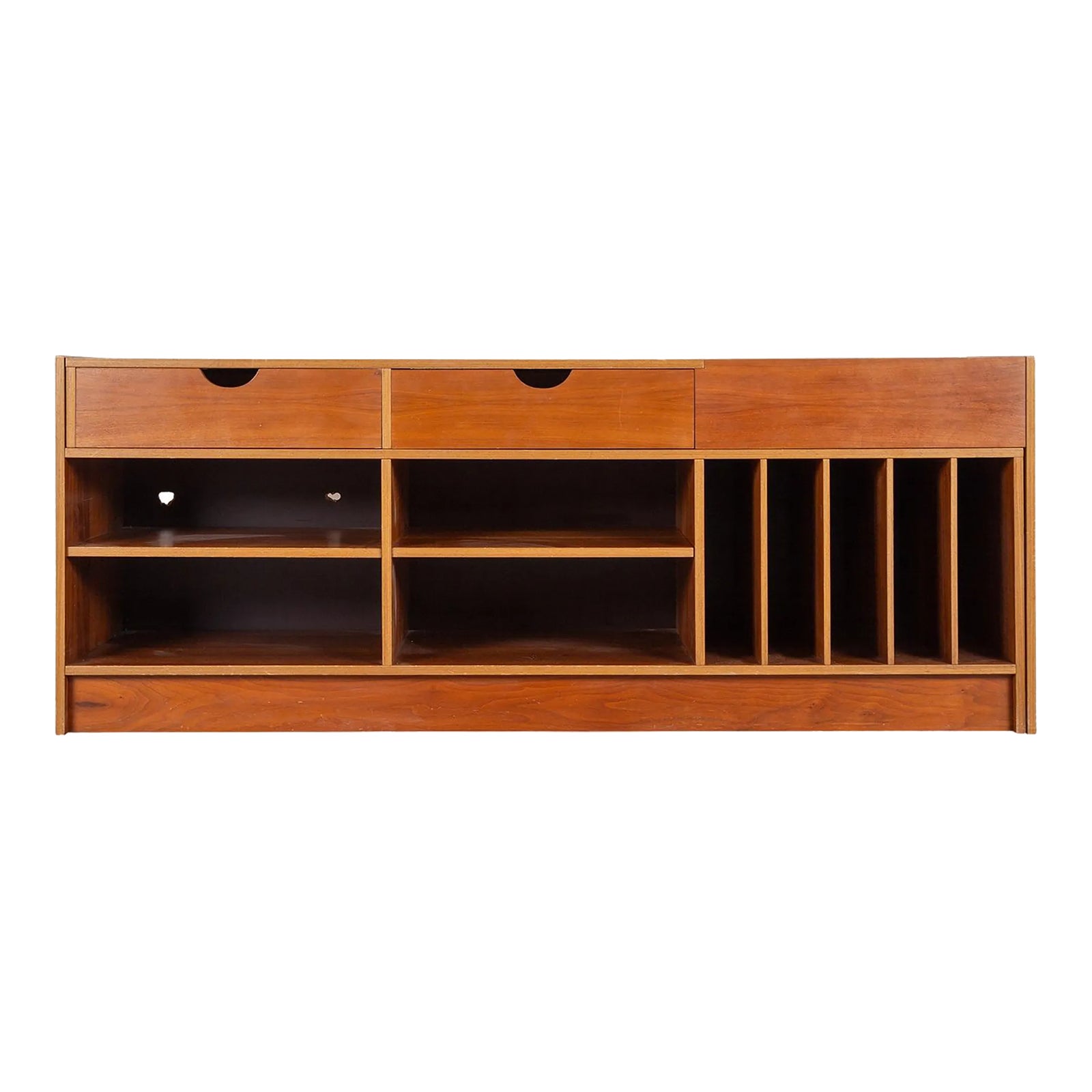 1960s Mid-Century Danish Modern Expanding 2 Piece Console Media Center ...