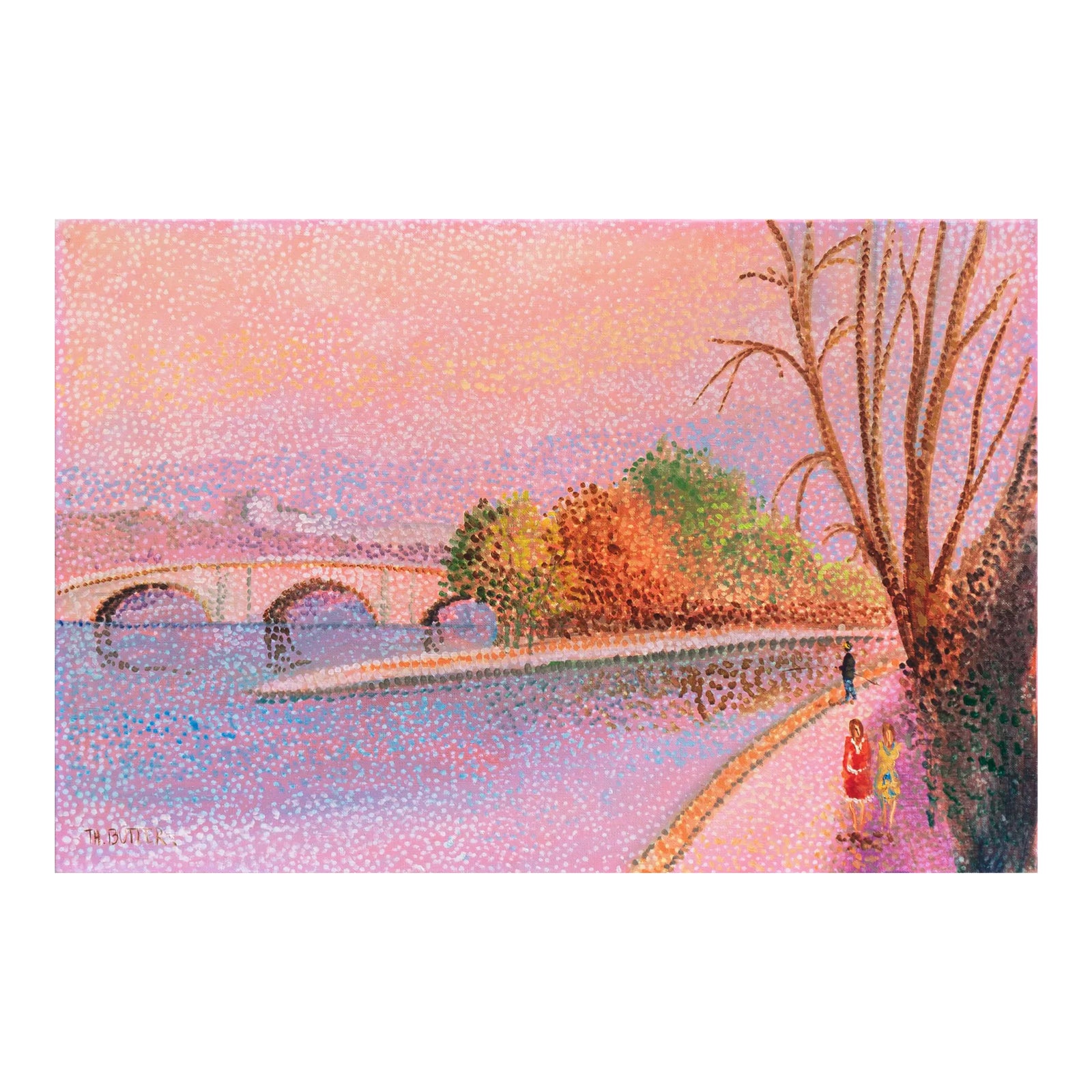 'Paris in the Fall' by Th. Butler, the Seine and the Pont Neuf, Île De ...