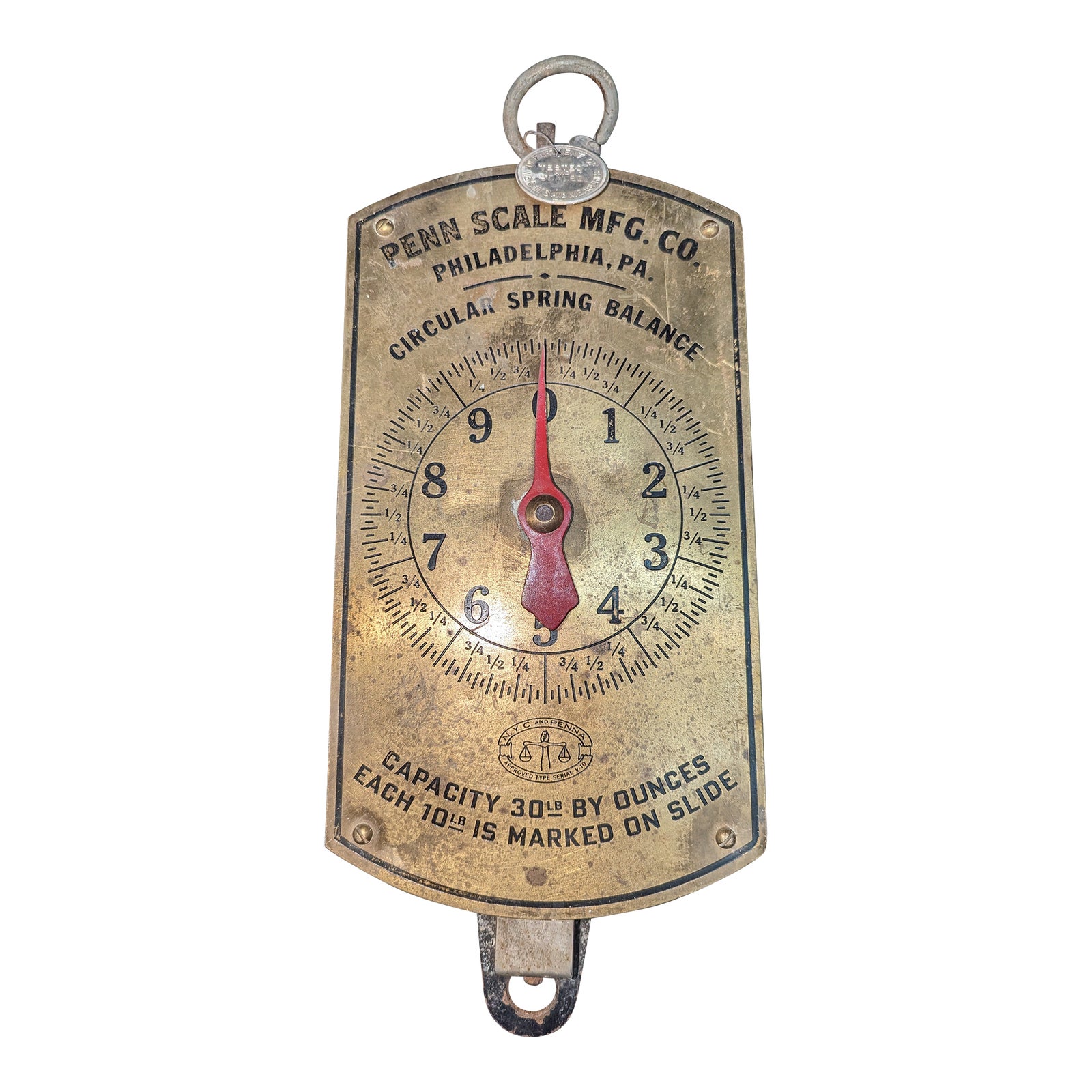 Antique Farmhouse Penn Scale Mfg. Co. Grain Spring Scale 30lb | Chairish