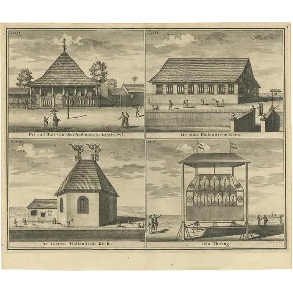 F. Valentijn, Four Views of Ambon, 1726, Print | Chairish