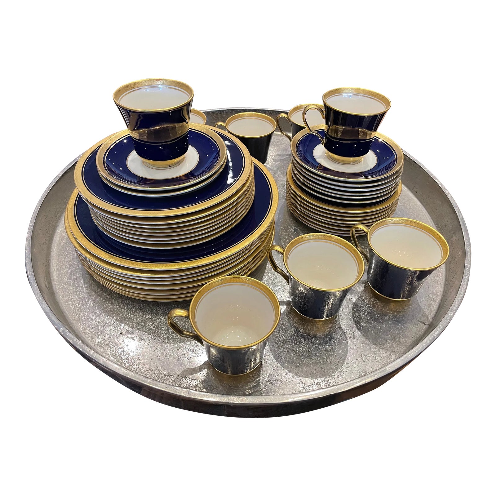 Vintage Pickard China Set of 8 - 5 Piece Place Setting Palace Royale ...