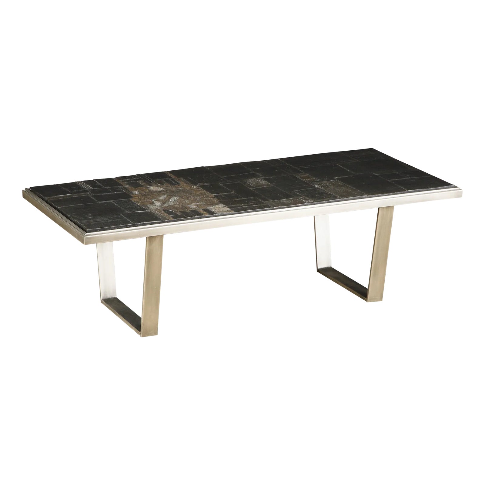 Rare Pia Manu Brutalist Coffee Table, circa 1969 Belgium, Signed | Chairish