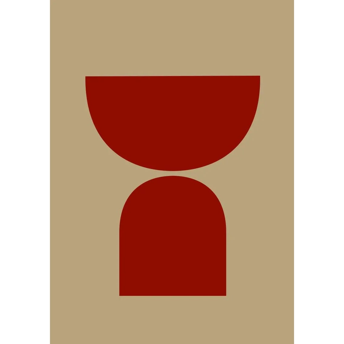 Contemporary Abstract Red Composition Giclee Print | Chairish