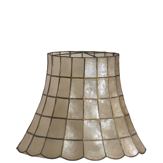 Vintage Capiz Shell Lamp Shade | Chairish
