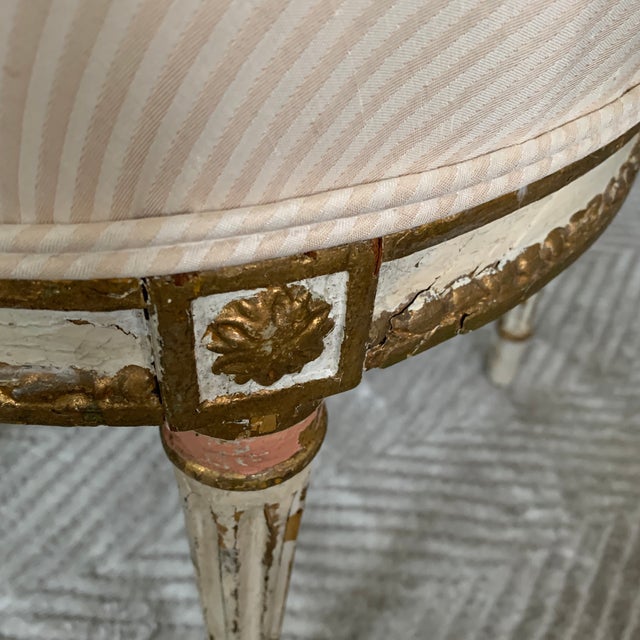 19th Century Swedish Gustavian Painted Lyre Back Dining Chairs With ...