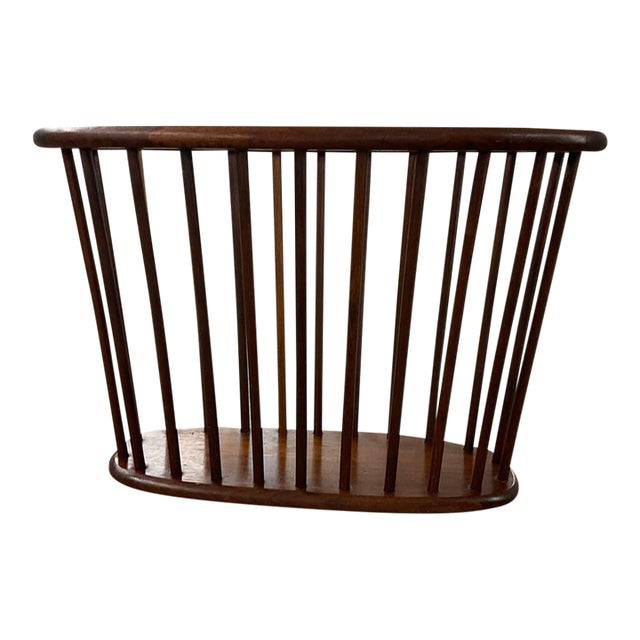 Mid Century Arthur Umanoff Spindle Magazine Rack | Chairish