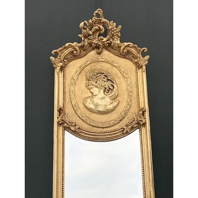 Pair of Vintage Gold Italian Rococo Full-Length Mirrors With Feminine ...