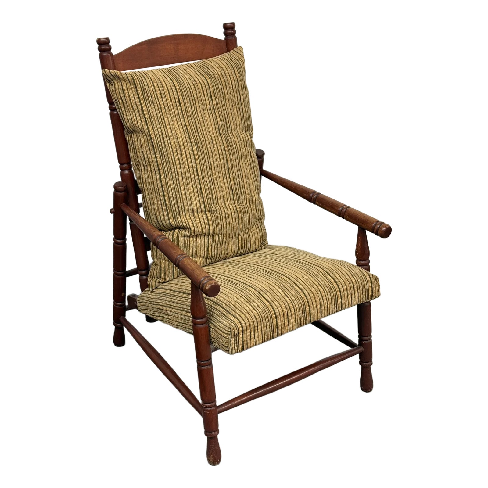 Vintage Cricket Self-Adjust Automatic Arm Chair With Cushion | Chairish