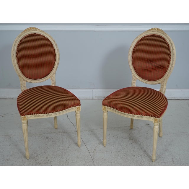 Set of 10 French Louis XVI Medallion Back Dining Room Chairs | Chairish