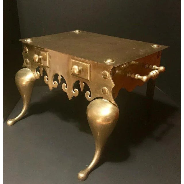 19th Century Antique English Brass Footman | Chairish