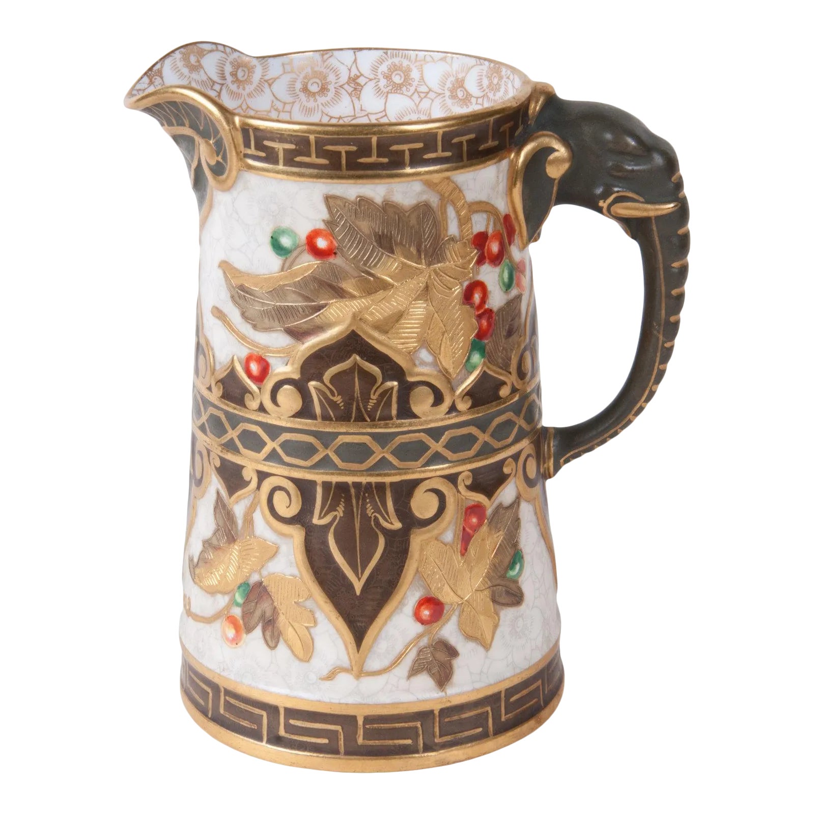 Late 19th Century Royal Worcester Ceramic Pitcher | Chairish