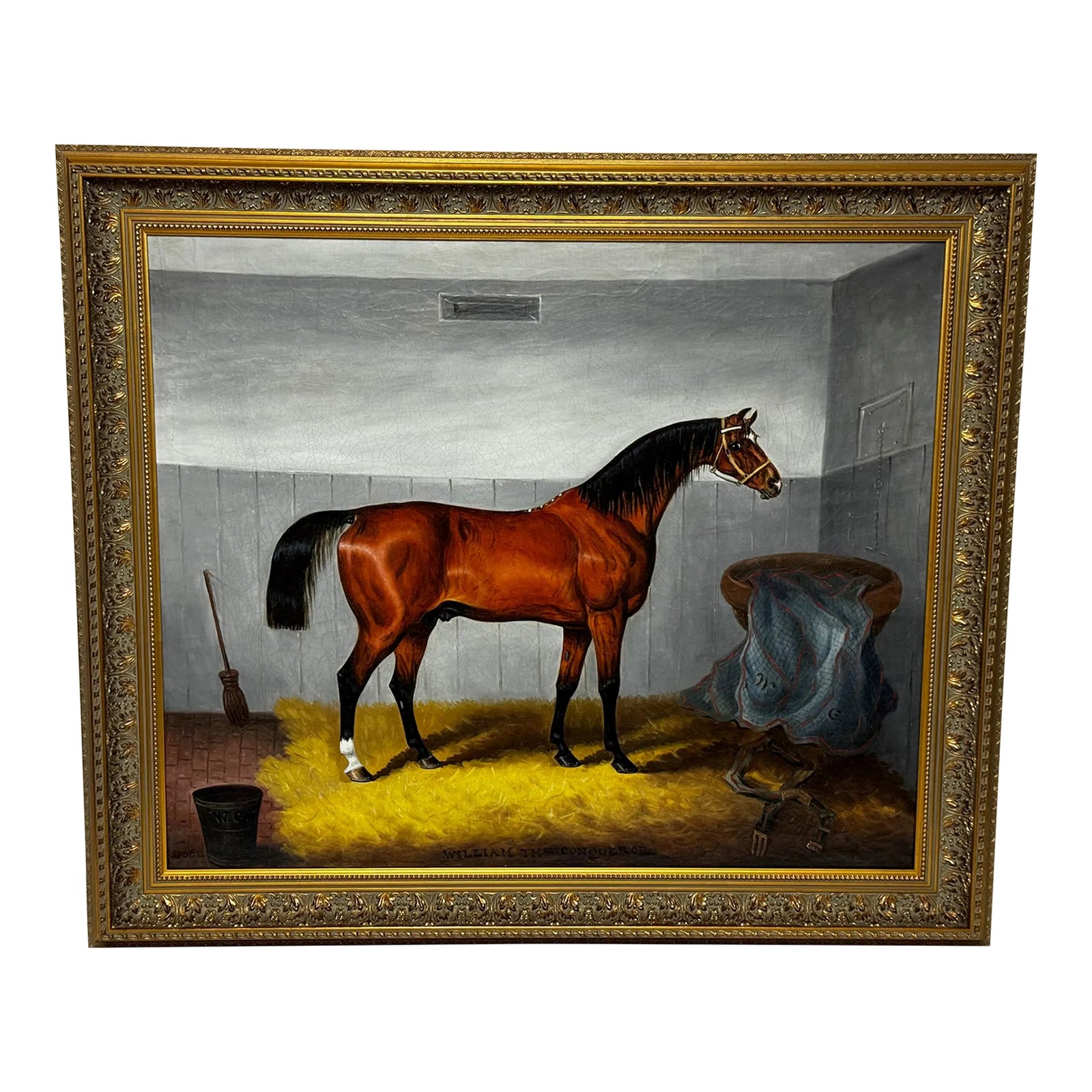 Masterful Victorian Equine Portrait Oil Painting c.1840 William the ...