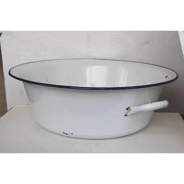 Hungarian Enamelware Wash Basin | Chairish