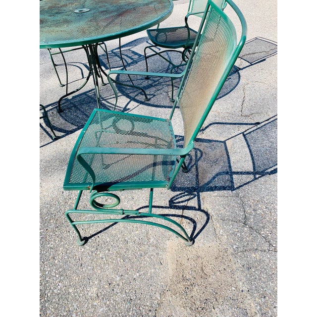 Vintage Wrought Iron Patio Dining Set | Chairish