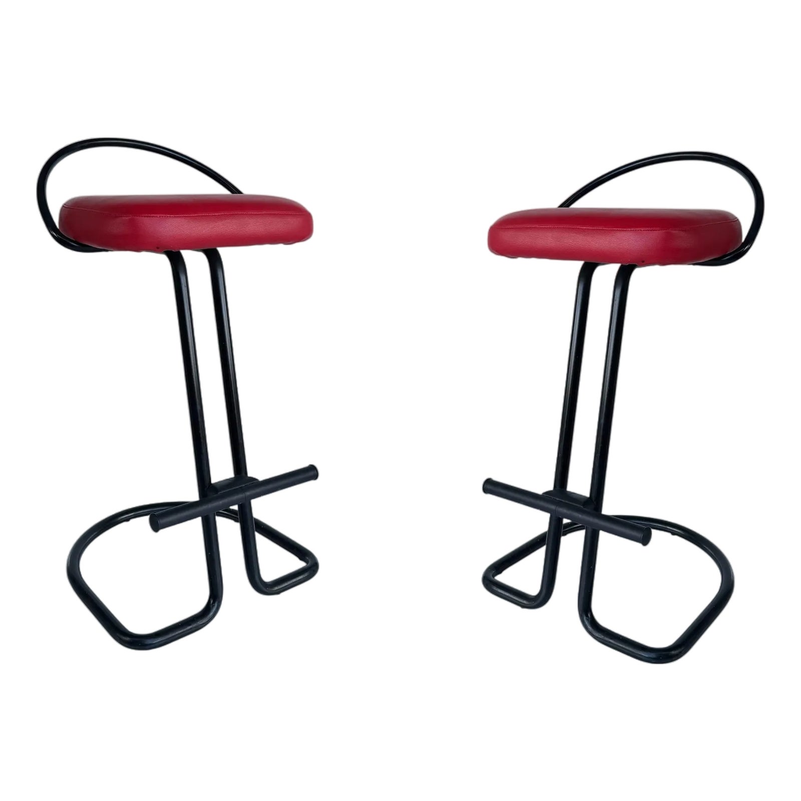 Vintage Postmodern Counter Stools | Chairish