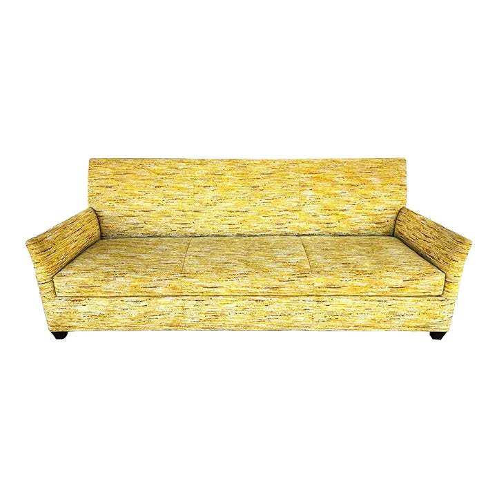 Vintage MCM Sofa Tuxedo Style | Chairish
